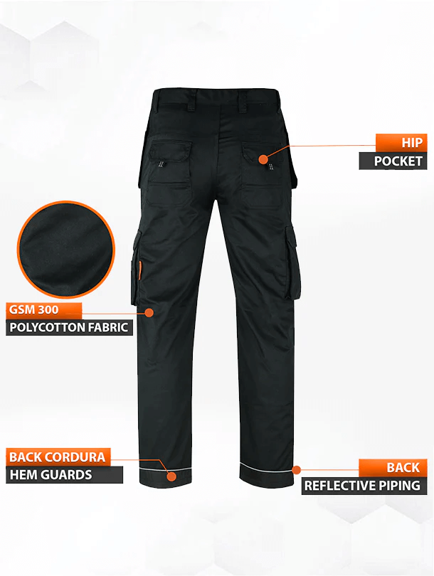 WrightFits Pro-11 Men Work Trousers | Multi Pocket | Workwear