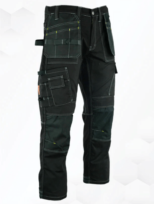 WrightFits Pro Builder Work Trousers | Black-Khaki-Grey | Workwear
